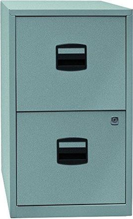 Bisley Bisley Home Hängeregistraturschrank PFA, 2 HR-Schubladen, Metall, 355 Silber, 40 x 41.3 x 67.2 cm