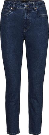 Vero Moda Damen Vmbrenda Hr Straight Ank Gu3135 Ga Noos Jeanshose, Dark Blue Denim, 29W / 32L EU