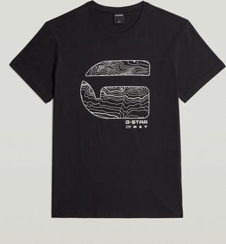 G-Star Logo Map T-Shirt - Schwarz - Herren