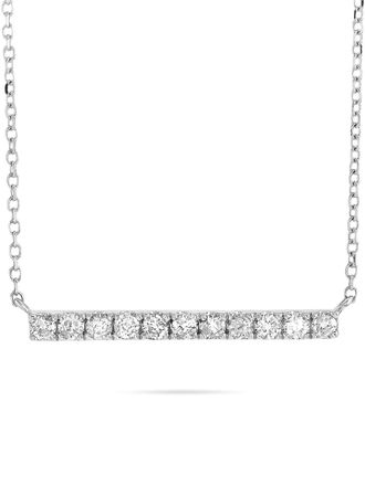 Luxury Bazaar collier en or blanc 14ct pavé de diamants - Argent