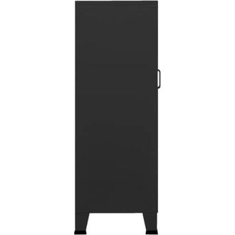 vidaXL Lagerschrank Industrial Schwarz 70x40x115 cm Metall Vidaxl