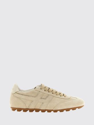 Hogan Baskets Olympia en cuir de veau et daim avec strass et logo H