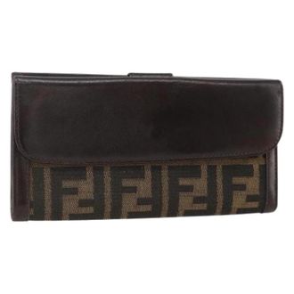 Fendi Pre-owned Zucca Canvas Long Wallet - - Pre-owned - Damen - Schwarzk - ONE SIZE