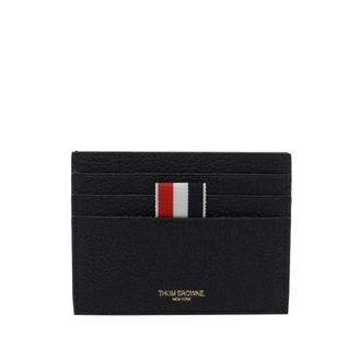 Thom Browne Homme, Accessoires, Noir, Taille: ONE Size Pebbled Leather Cardholder