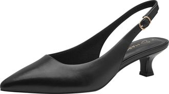 Marco Tozzi Damen Slingpumps Spitz Kleiner Absatz, Schwarz (Black), 42 EU