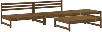 vidaXL Vidaxl - Salon de jardin 4 pcs marron miel bois de pin massif