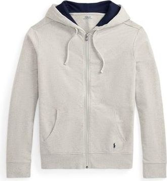 Polo Ralph Lauren Sweat droit &agrave; capuche en coton m&eacute;lang&eacute;