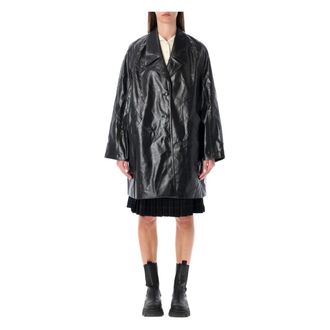 Low Classic LOW Classic, Femme, Manteaux, Noir, Taille: 40 FR Eco Leather Peacoat