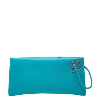 Loewe Pochette en cuir Pre-owned - Femme - Pre-owned - Bleu - Taille: ONE Size