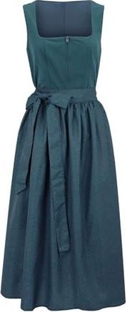 Generic Robe en velours pour femme - Avec tablier Dirndl - &Eacute;l&eacute;gante robe festive en mousseline de soie, Vert menthe., XXL