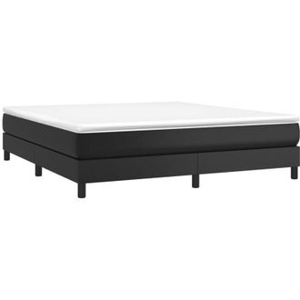 vidaXL Bettgestell Schwarz 160x200 cm Kunstleder Vidaxl