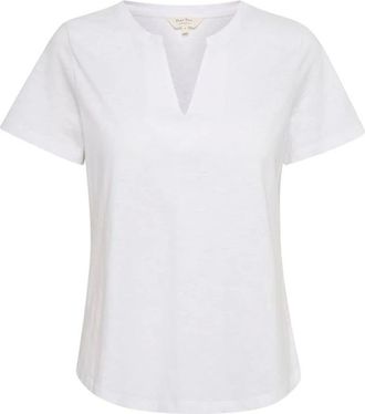 Part Two Femme, Tops, Blanc, Taille: 36 FR T-shirt Blanc Col en V
