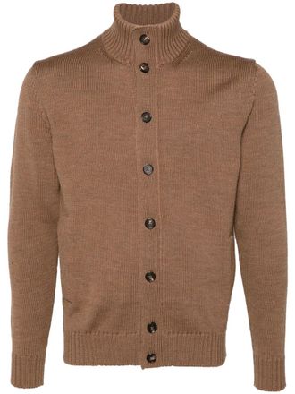 Zanone cardigan en laine vierge - Marron