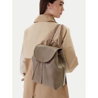 Calvin Klein Rucksack Calvin Klein Emblem Aop Flap Backpack LV04F3271G Beige