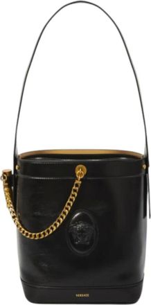 Versace Femme, Sacs, Noir, Taille: ONE Size Pivot Small Bucket Bag