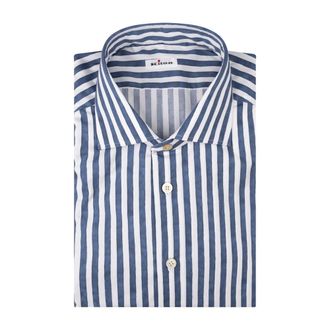 Kiton Homme, Chemises, Bleu, Taille: S Candy Striped Shirt