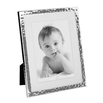 Fink geh&auml;mmerter Bilderrahmen Fotoma&szlig; 13x18 cm versilberter Fotorahmen f&uuml;r 1 Foto