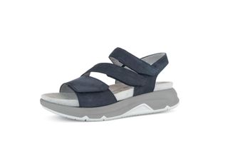 Gabor Damen Plateausandalen, Frauen Sandalen,Wechselfußbett,Strandschuhe,Plateausandaletten,Dicke Sohle,bequem,Sommerschuhe,Blue,37.5 EU / 4.5 UK