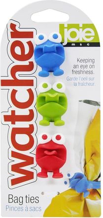 Joie Verschlussbänder Frosch Set 3-teiliger aus Kunststoff, Farbe: Mehrfarben, Maße: 15x9 cm, 49505