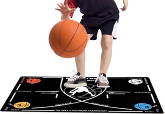 Generic Basketball-Trainingsmatte, rutschfeste Basketball-Fu&szlig;matte, leise, sto&szlig;d&auml;mpfende Trainingsmatten, verbessert Geschwindigkeit, Kraft und Koordination