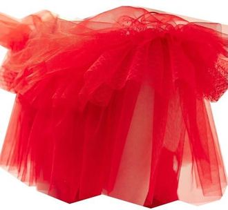 Generic NYSBH Ch&acirc;le en tulle &agrave; volants pour femme Rouge, Rouge, L