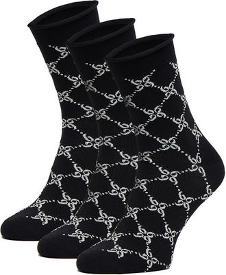 Nine West Lange Socken Nine West CEO_BR_NW_Silver_01_Z_AW25 (3 PACK) Schwarz