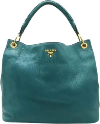Prada Pre-owned Sac bandouli&egrave;re en cuir vert Br4829 - Femme - Pre-owned - Vert - Taille: ONE Size