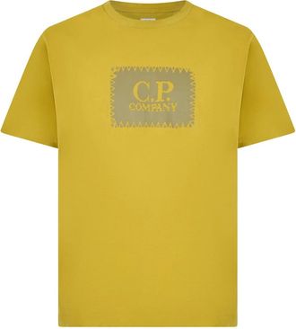C.P. Company C.p. Company, Homme, Tops, Jaune, Taille: XL Logo T-Shirt