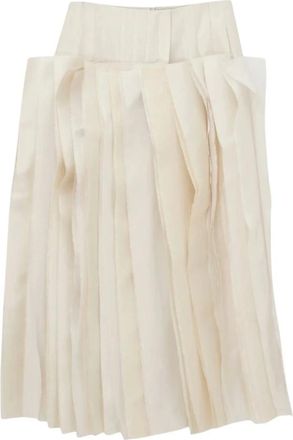 Carven Millefeuille Skirt - Femme - Jupes - Blanc - Taille: 36 FR