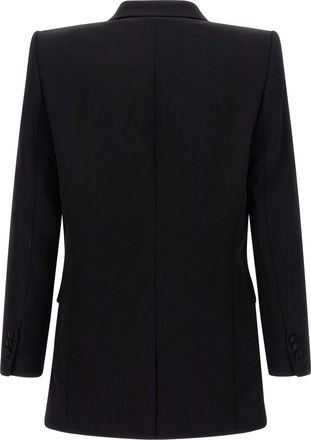Balmain Leaf-Embroidered Blazer - Black