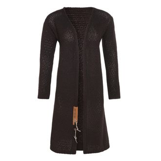 Knit Factory Luna Lange Strickjacke - Damen Strickjacke mit Wolle - Cardigan mit Hochwertige Qualität - Grobstrickjacke für Damen - Großen Größen - Dunkelbraun - 4