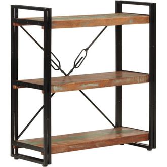 vidaXL vidaXL Biblioth&egrave;que 3 niveaux Bois de r&eacute;cup&eacute;ration 77x30x80 cm