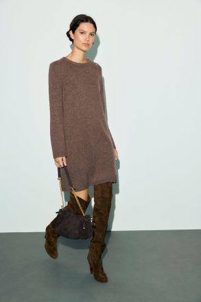 Gerard Darel Robe pull en laine - COLY - Marron