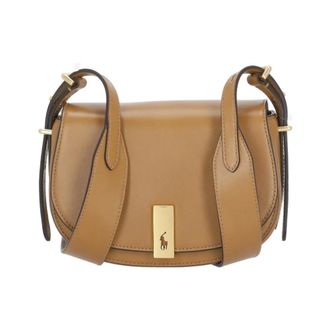 Ralph Lauren Femme, Sacs, Brun, Taille: ONE Size Smooth Leather Shoulder Bag
