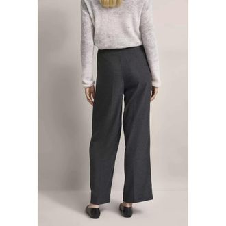 Bugatti Femme, Pantalons, Gris, Taille: 42 FR Wide Pleated Pantalons