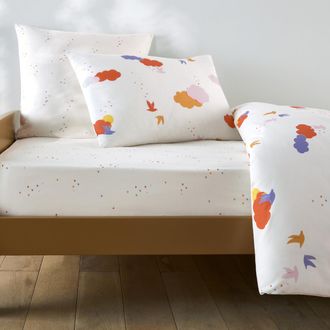 La Redoute Interieurs Drap-housse Enfant En Coton Biologique Bonnet 25 Cm Imprim&eacute; Nuages Noki