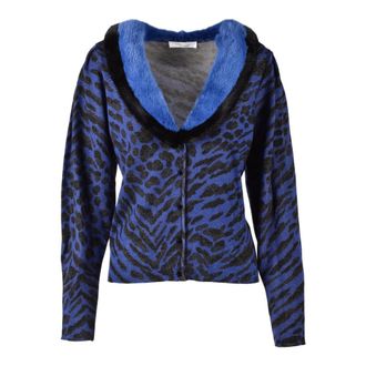 Blumarine Luxuri&ouml;se Strickjacke - - Knitwear - Damen - Blau - M