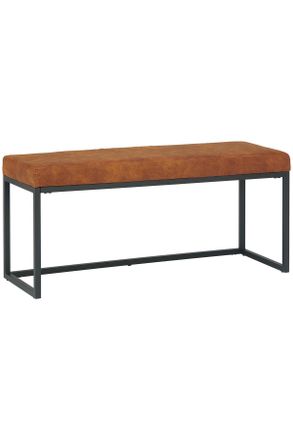 MID.YOU Mid.you Hockerbank, Braun, Beige, Metall, Textil, 100x45x38 cm, Esszimmer, B&auml;nke, Sitzb&auml;nke