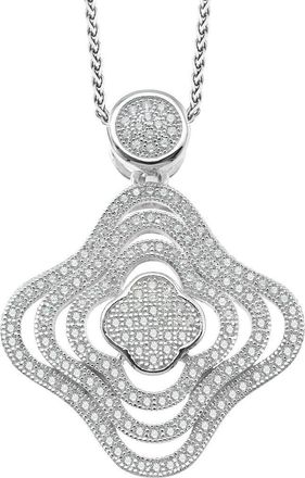 Orphelia Damen-Kette mit Anhänger 925 Silber rhodiniert Zirkonia weiß Rundschliff 45 cm - ZH-7247