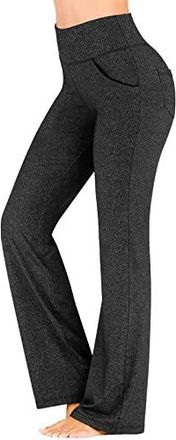 Generic SRTUMEY Pantalon de yoga petit court avec poches pour femme Pantalon de yoga taille haute Pantalon dentra&icirc;nement d&eacute;contract&eacute; Pantalon de yoga taille h