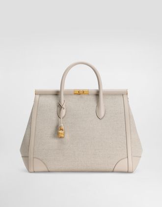 Dolce & Gabbana Henkeltasche Marlene Aus Textil Und Kalbsleder - Frau Handtaschen Mehrfarbig Onesize