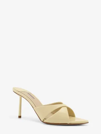 Le Silla Womens Shirley Patent Leather Sandals Beige