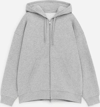 Arket Kapuzenpullover Mit Rei&szlig;verschluss -Grau