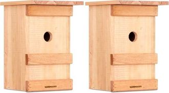 WINDHAGER Nistkasten Birdy, Vogelhaus Brutkasten Nisthilfe Vogelnistkasten, aus Massivholz, inklusive Aufh&auml;ngevorrichtung, 17 x 17 x 24,5 cm, 06961, Holz (Packu