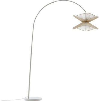 Lindby [GEBRAUCHT] Lindby Bogenleuchte Stehlampe Valdorin Beige Papier 195 Cm Ip20 Lampe Leuchte B-Ware