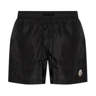 Moncler Logo Patch Badeshorts - - Swimwear - Herren - Schwarzk - L