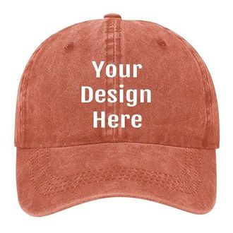 Generic Casquette de baseball personnalis&eacute;e, chapeau personnalis&eacute; avec logo brod&eacute; et photo imprim&eacute;e, image, chapeau de papa vintage en coton d&eacute;lav&eacute; r&eacute;glable, 
