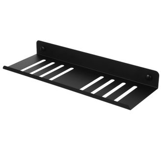 Angoily Schweberegal 30cm aus Kohlenstoffstahl mit Abtropffl&auml;che Wandregal f&uuml;r Badezimmer K&uuml;che und B&uuml;ro zur Aufbewahrung von Flaschen und Gew&uuml;rzen Schwarzes 