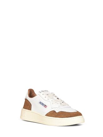 Autry Womens Sneakers Medalist Low Leather-Suede Multicolour Calf Leather Trainers