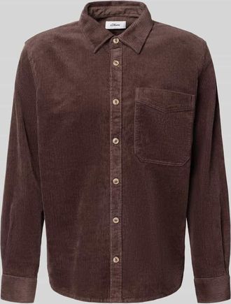 s.Oliver Red Label Comfort Fit Hemdjacke aus Baumwoll-Mix